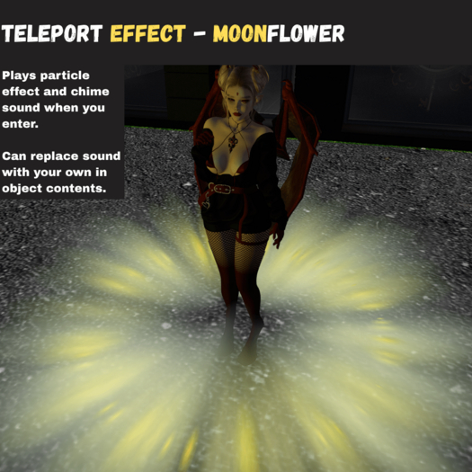 Second Life Marketplace - [Cas Designs] Teleport Effect - Moonflower